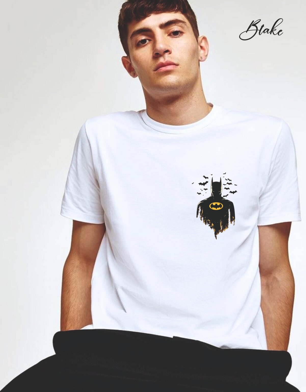 Distressed Batman Symbol with Bats - Btake